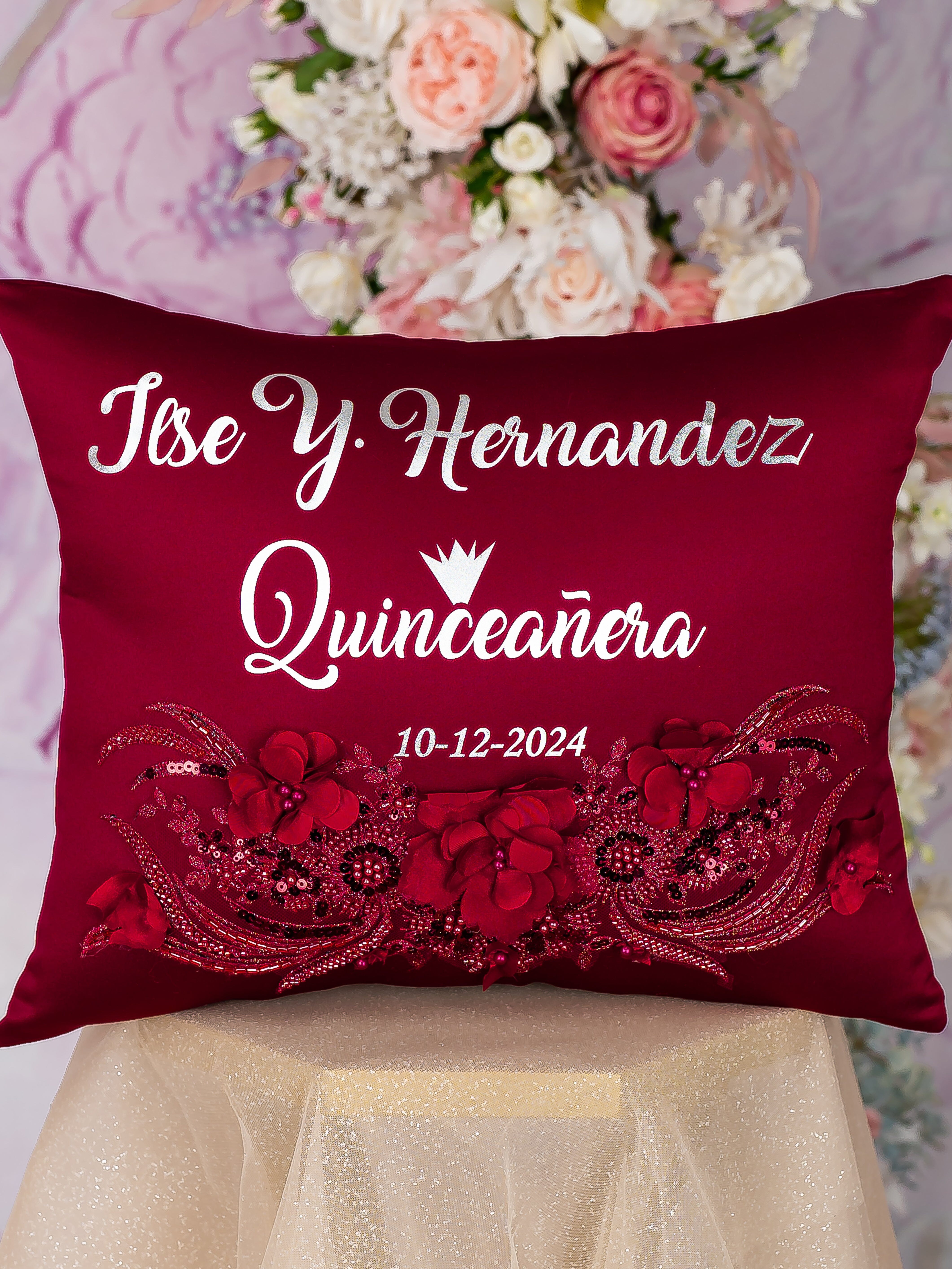 Quinceanera Kneeling Pillows | Mis XV almohada grande | Quince cojines ...