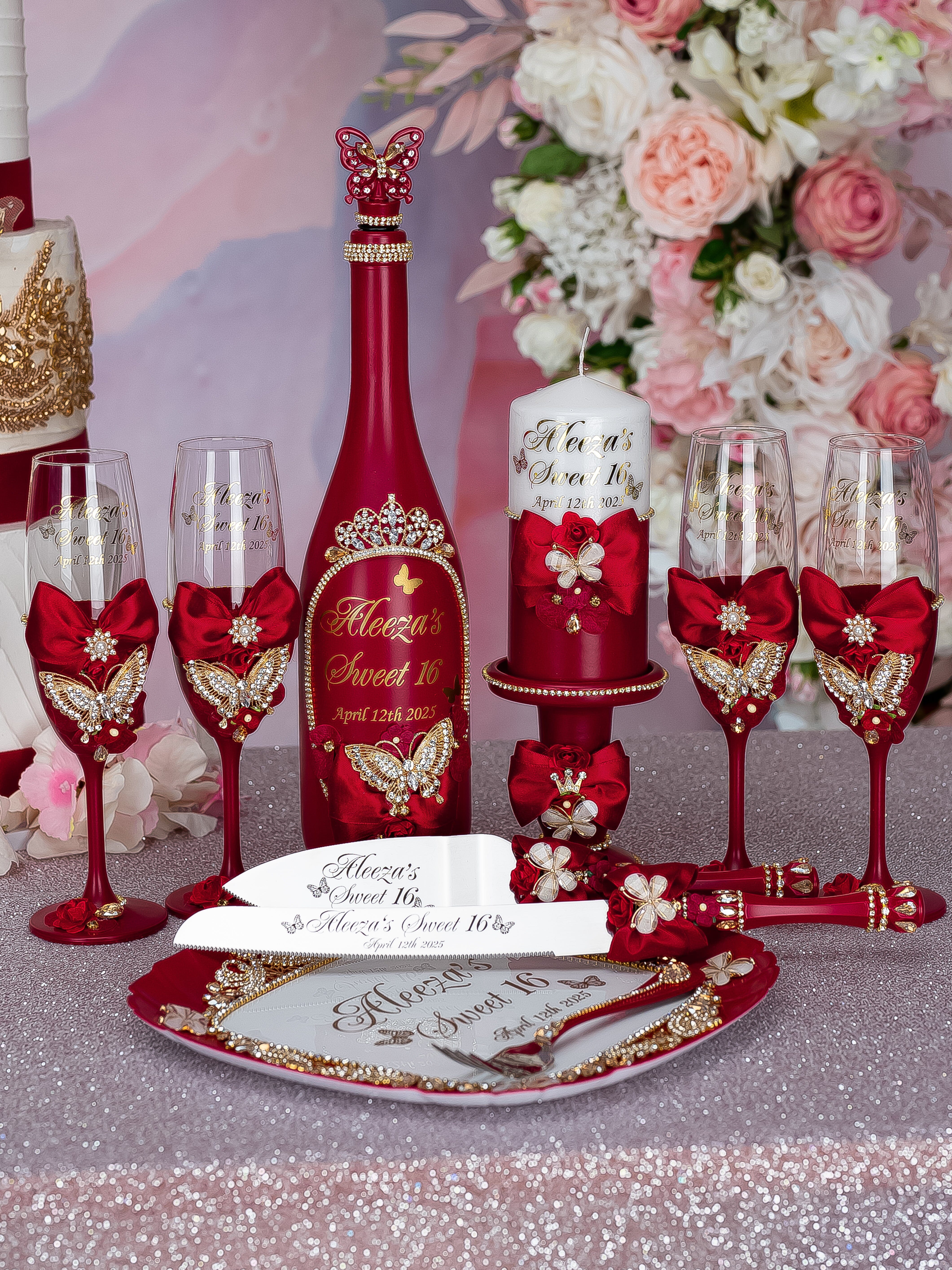 Stunning Apple Red & Sangria Designs for Your Quinceañera / quinceanera ...