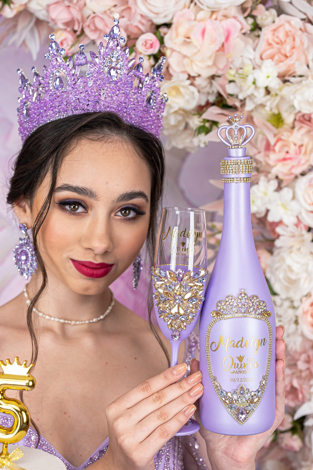 Quince Copa y Botella |botella de quinceañera botellas personalizadas ...