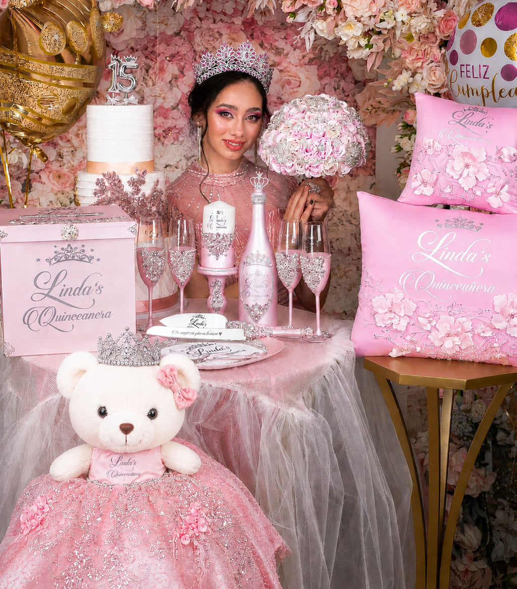 Light Pink full quinceanera package / quinceanera-decor