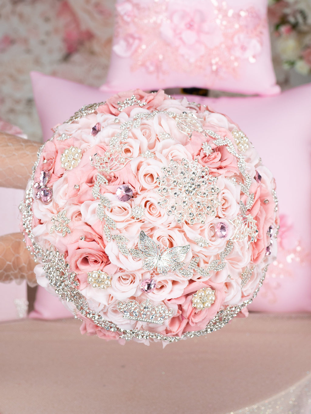 Blush Pink quinceanera bouquet | Pink Quince ramo | Light pink bouquet ...