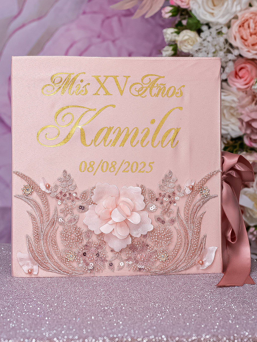 Rose Gold album de fotos para Quinceanera / quinceanera-decor