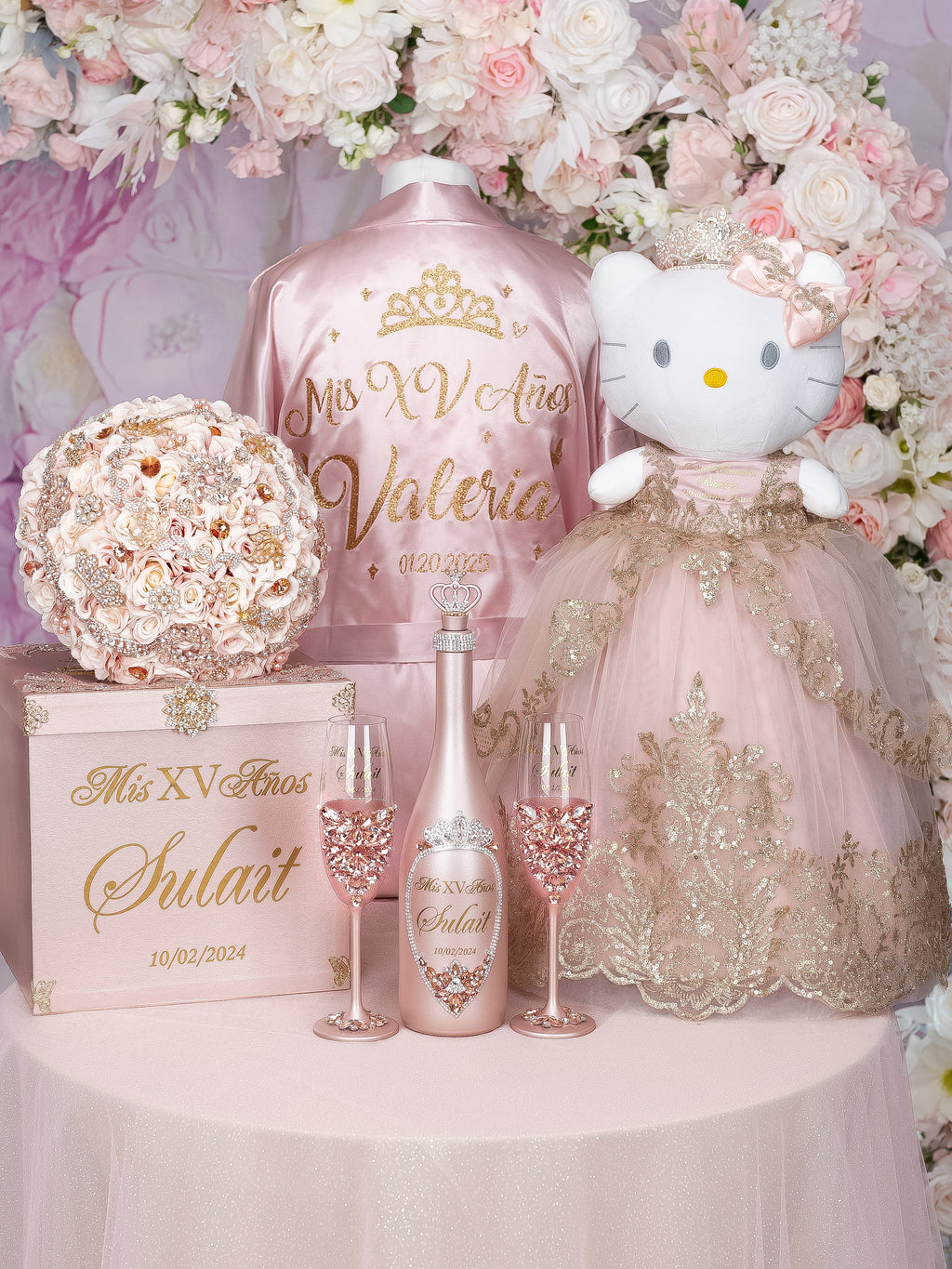 Rose Gold Quinceanera Package - Oro Rosa Quinceanera Bundle ...