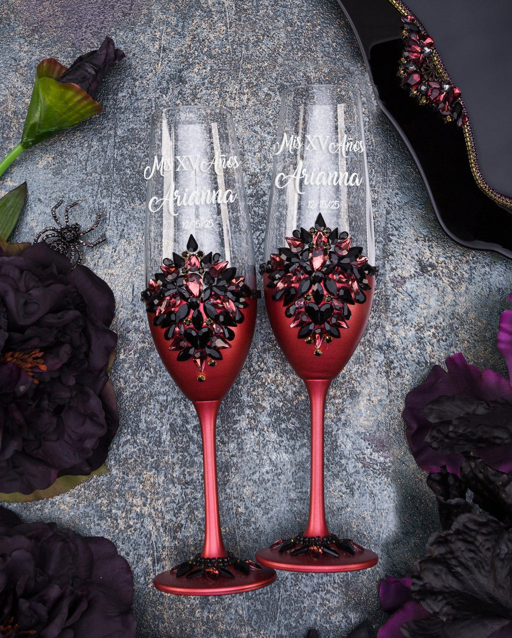 Gothic Vampire Quinceanera Glasses | Dracula Quinceanera Theme Decor ...