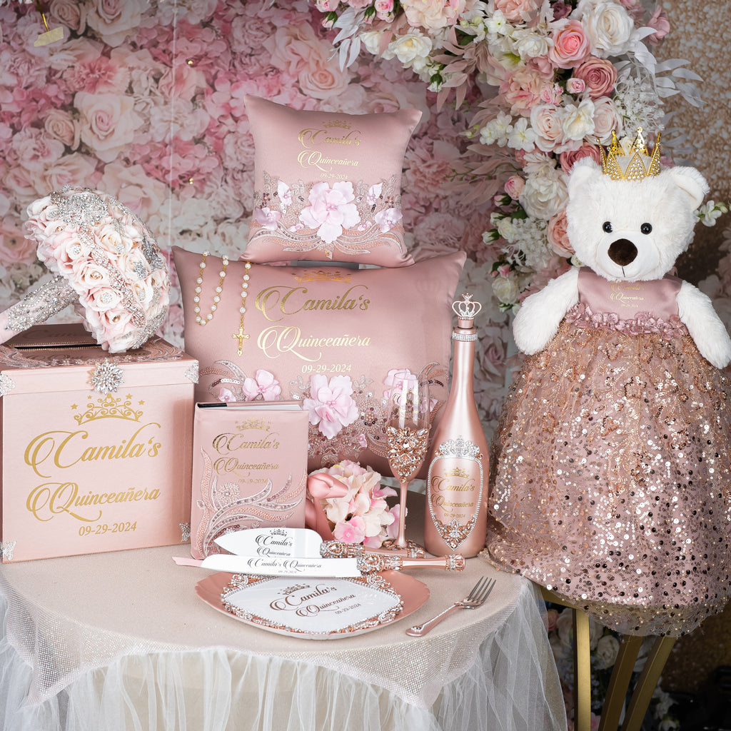 Rose Gold Quinceanera Package 2 - Rose Gold Quinceanera Bundle ...