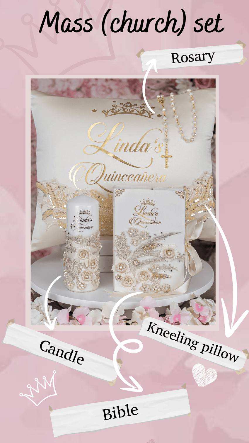 Find the best quinceanera decor in our Gold Collection / quinceanera-decor