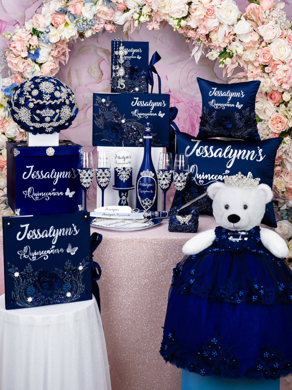 The first payment for a mega package of navy blue silver for Monica Ca ...