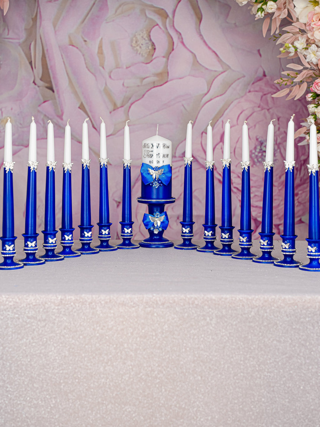 Royal Blue With Butterfly Quinceanera 15 Candle Ceremony / quinceanera ...
