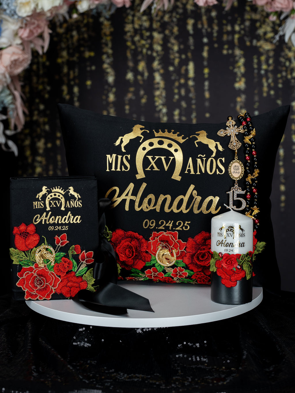 Black and Red Charro Quinceanera Mass Package / quinceanera-decor