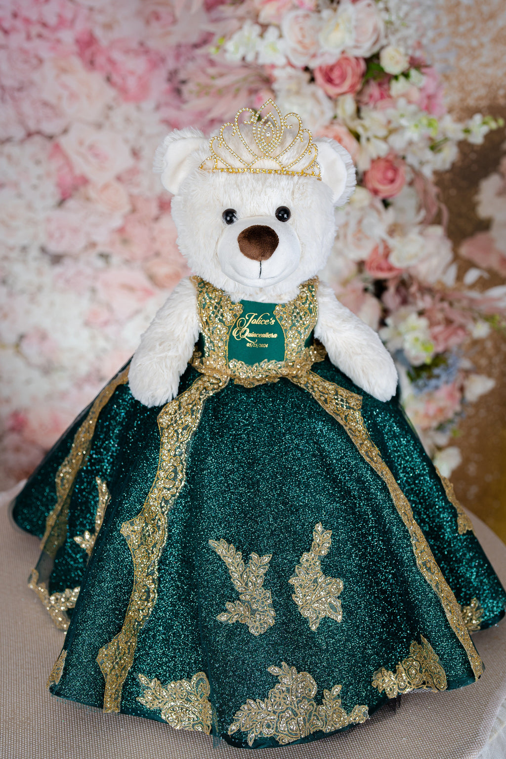 Emerald Green teddy bear for quinceanera | Quince La Ultimo Oso ...